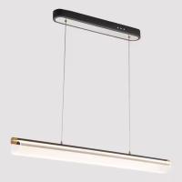China A Word Minimalist Luxury French Island Bar Acrylic Rectangular Texture Restaurant Chandelier for sale