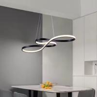 China Apartment Kitchen Island Mininalist 50W Twist Pendant Light Chandelier Black Luminaire Lustr Torsion Pendant Light for sale
