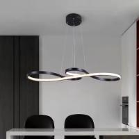 China Apartment Kitchen Island Mininalist 50W Twist Pendant Light Chandelier Black Luminaire Lustr Torsion Pendant Light for sale