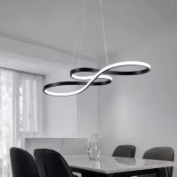 China Apartment Kitchen Island Mininalist 50W Twist Pendant Light Chandelier Black Luminaire Lustr Torsion Pendant Light for sale