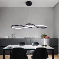 China Apartment Kitchen Island Mininalist 50W Twist Pendant Light Chandelier Black Luminaire Lustr Torsion Pendant Light for sale