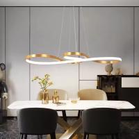 China Spiral Gold And White Acrylic Diffuser Pendant Light For Living Room And Open Kitchen Or Sleeping Room Lighting Decoration for sale