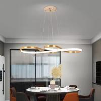 China Spiral Gold And White Acrylic Diffuser Pendant Light For Living Room And Open Kitchen Or Sleeping Room Lighting Decoration for sale