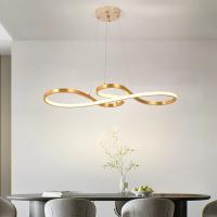 China Spiral Gold And White Acrylic Diffuser Pendant Light For Living Room And Open Kitchen Or Sleeping Room Lighting Decoration for sale