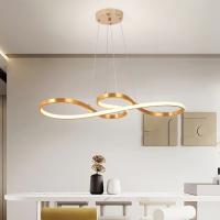 China Spiral Gold And White Acrylic Diffuser Pendant Light For Living Room And Open Kitchen Or Sleeping Room Lighting Decoration for sale