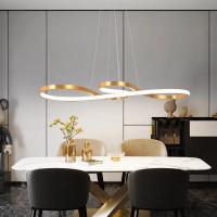 China Spiral Gold And White Acrylic Diffuser Pendant Light For Living Room And Open Kitchen Or Sleeping Room Lighting Decoration for sale