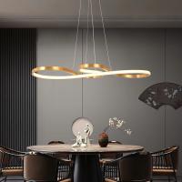 China Spiral Gold And White Acrylic Diffuser Pendant Light For Living Room And Open Kitchen Or Sleeping Room Lighting Decoration for sale