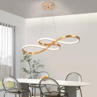 China Spiral Gold And White Acrylic Diffuser Pendant Light For Living Room And Open Kitchen Or Sleeping Room Lighting Decoration for sale