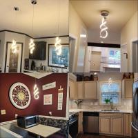 China Modern LED twisted aluminum chandelier dimmable kitchen dining room single hanging lamp aluminum and silicone gold LED chandelier for sale