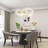 China Retro lighting deluxe room bedroom aluminum chandelier Home decoration acrylic material LED ceiling light for sale
