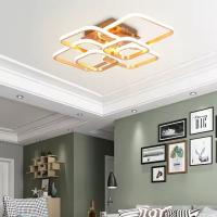 China Remote Control Modern American Style Six Head Rectangular LED Study Acrylic Ceiling Light 2- for sale