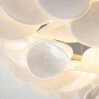 China Nordic Simple Light French Living Room Bedroom Ceiling Light Modern Cream Creative Personality Lotus Leaf Designer Room Light for sale