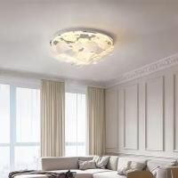 China Nordic Simple Light French Living Room Bedroom Ceiling Light Modern Cream Creative Personality Lotus Leaf Designer Room Light for sale