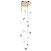 China Antique Glass Star Moon Starry Sky Pendant Lamp Bedroom Bedside Lamp Staircase Restaurant Bar Counter Villa Hotel Duplex Floor for sale