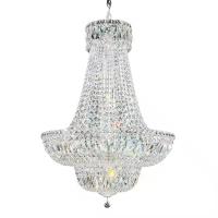 China Modern Hotel Lobby Villa Decoration Pendant Light Custom Large Project Luxury LED Crystal Chandelier for sale
