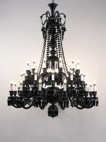 China Trending Chandelier Lamps Black Smoke Candle Modern Unique Crystal Chandeliers For Dining Room for sale