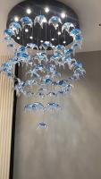 China Glaze Art Ocean Theme Glass Starfish  Chandelier Creative Decorative Chandelier for sale