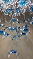China Glaze Art Ocean Theme Glass Starfish  Chandelier Creative Decorative Chandelier for sale