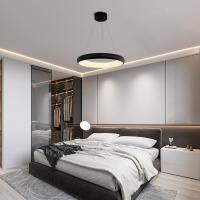 China Modern Round Acrylic White Black Led Lighting for Hotel Engineering Bright Hanging Ceiling Lights for sale