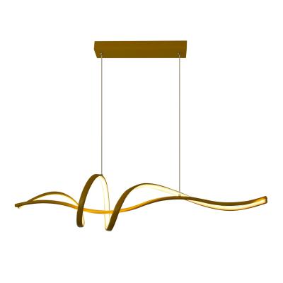 China Dining Room Chandelier Fluffy Catkins Linear Italian Pendant Light Decor Luxury Dining Room Dimmable Long Strip Lamp for sale