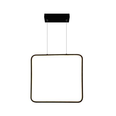 China Modern Minimalist square Chandelier Frame LED Aluminum Pendant Lights for sale