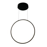 China Long Suspension Line Circular Hollow Ring Led Black White Decorative Modern Pendant Light for sale