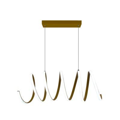China Postmodern Restaurant Chandelier Nordic Wave Shaped Chandelier Exhibition Hall Bar Counter Office Area Indoor Lightingchandelier for sale