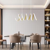 China Postmodern Restaurant Chandelier Nordic Wave Shaped Chandelier Exhibition Hall Bar Counter Office Area Indoor Lightingchandelier for sale