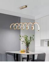 China Postmodern Restaurant Chandelier Nordic Wave Shaped Chandelier Exhibition Hall Bar Counter Office Area Indoor Lightingchandelier for sale