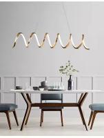 China Postmodern Restaurant Chandelier Nordic Wave Shaped Chandelier Exhibition Hall Bar Counter Office Area Indoor Lightingchandelier for sale