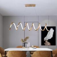 China Postmodern Restaurant Chandelier Nordic Wave Shaped Chandelier Exhibition Hall Bar Counter Office Area Indoor Lightingchandelier for sale