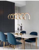 China Postmodern Restaurant Chandelier Nordic Wave Shaped Chandelier Exhibition Hall Bar Counter Office Area Indoor Lightingchandelier for sale