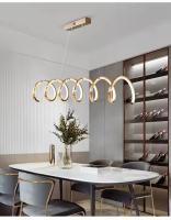 China Postmodern Restaurant Chandelier Nordic Wave Shaped Chandelier Exhibition Hall Bar Counter Office Area Indoor Lightingchandelier for sale