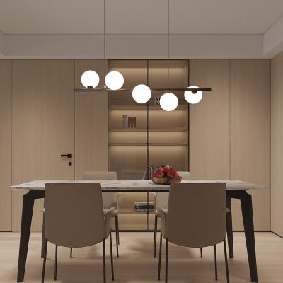 China Home Decor Dining Room Modern Pendant Lights Glass Hanging Lamps Home Bedroom Art Design Glass Ball Nordic Pendant Light for sale