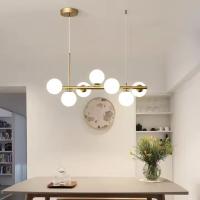China Home Decor Dining Room Modern Pendant Lights Glass Hanging Lamps Home Bedroom Art Design Glass Ball Nordic Pendant Light for sale