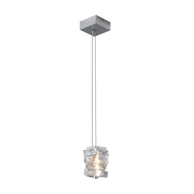China Nordic Luxury Crystal Chandelier Rectangular K9 Crystal Stainless Steel Body for Hotel Bedroom Dining Room Living Room Lobby for sale