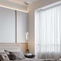 China New crystal chandelier bedside lamp light luxury warm bedroom room modern small long hanging line restaurant bar lamp for sale