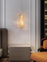 China New crystal chandelier bedside lamp light luxury warm bedroom room modern small long hanging line restaurant bar lamp for sale