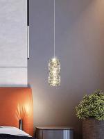 China New crystal chandelier bedside lamp light luxury warm bedroom room modern small long hanging line restaurant bar lamp for sale
