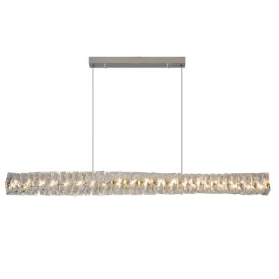 China Golden Kitchen Island Pendant Light Nordic LED Rectangle Stainless Steel Hanging Light for Office Restaurant Study Room for sale