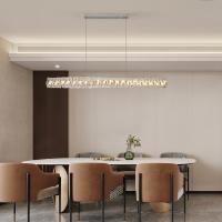 China Golden Kitchen Island Pendant Light Nordic LED Rectangle Stainless Steel Hanging Light for Office Restaurant Study Room for sale