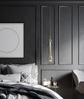 China Elegant LED Luxury Crystal Chandeliers Water Drop Lamps Bedroom Modern Simple Bar Decorative Chandelier Lighting Hanging Lamp for sale