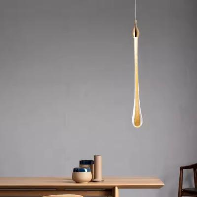 China Elegant LED Luxury Crystal Chandeliers Water Drop Lamps Bedroom Modern Simple Bar Decorative Chandelier Lighting Hanging Lamp for sale