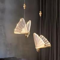 China Modern Luxury LED Pendant Lamp Living Room Led Decor Chandeliers Pendant Light Simple Butterfly Hanging Light for sale