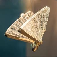 China Modern Luxury LED Pendant Lamp Living Room Led Decor Chandeliers Pendant Light Simple Butterfly Hanging Light for sale