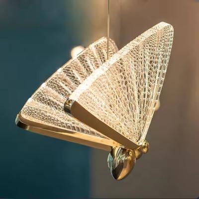 China Modern Luxury LED Pendant Lamp Living Room Led Decor Chandeliers Pendant Light Simple Butterfly Hanging Light for sale