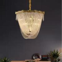 China Modern Project Hotel Metal Tassels Chandelier Stair Ceiling Lights Decoration Home Staircase Chandeliers Pendant Lights for sale