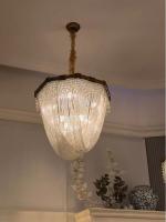 China Modern Project Hotel Metal Tassels Chandelier Stair Ceiling Lights Decoration Home Staircase Chandeliers Pendant Lights for sale