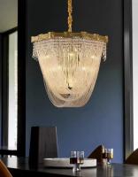 China Modern Project Hotel Metal Tassels Chandelier Stair Ceiling Lights Decoration Home Staircase Chandeliers Pendant Lights for sale