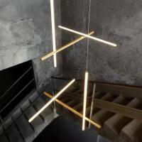 China Control Mode Switch Control 122w 3000k 12.4m Ceiling Led Chandelier And Suspension Lights For Restaurant Hotel Villa for sale
